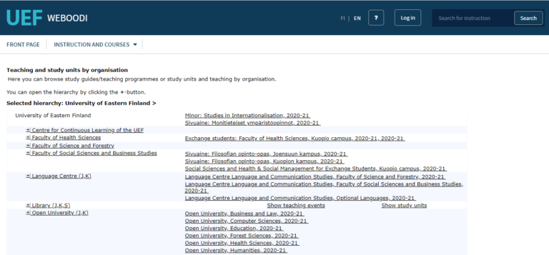 フィンランドの留学先大学の授業シラバス WebOodiの使い方 | スーイのフィンランド留学日記